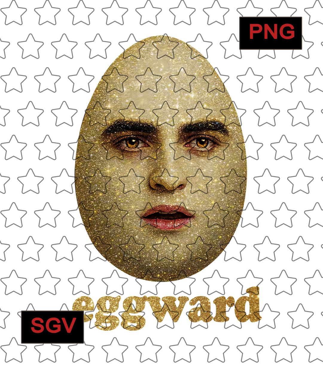 Eggward Funny Clipart, Edward Cullen Parody PNG, Vampire Meme Digital ...