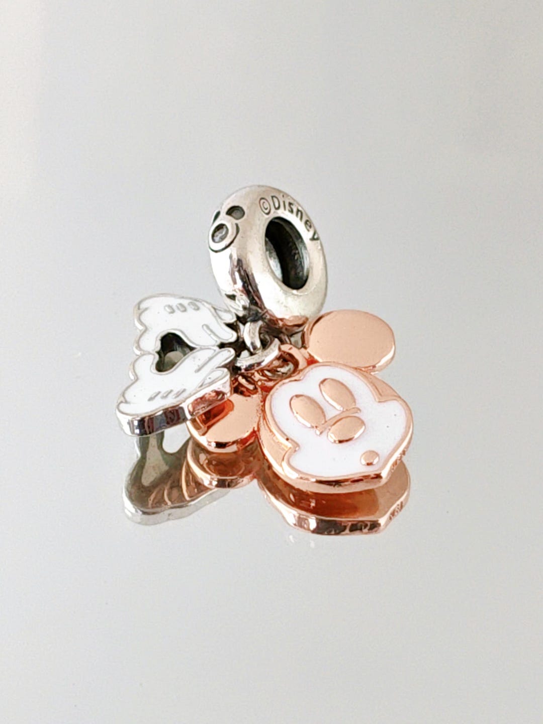 Mickey Mouse Double Dangle Charm,silver Charms,pandora Charm,bracelet ...