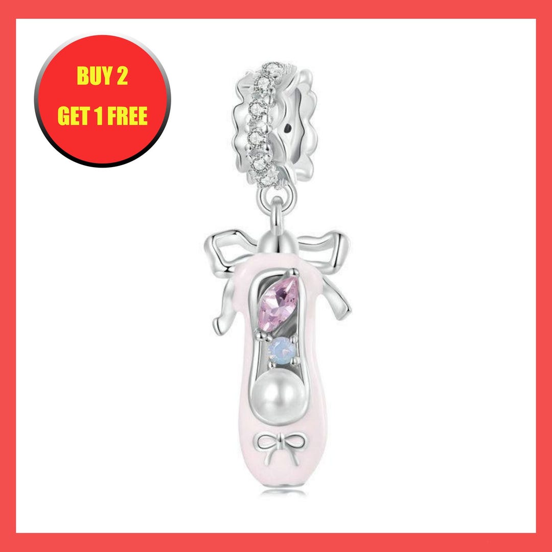 Ballet Shoes Charm,silver Charms,pandora Charm,bracelet Charms,gift for ...