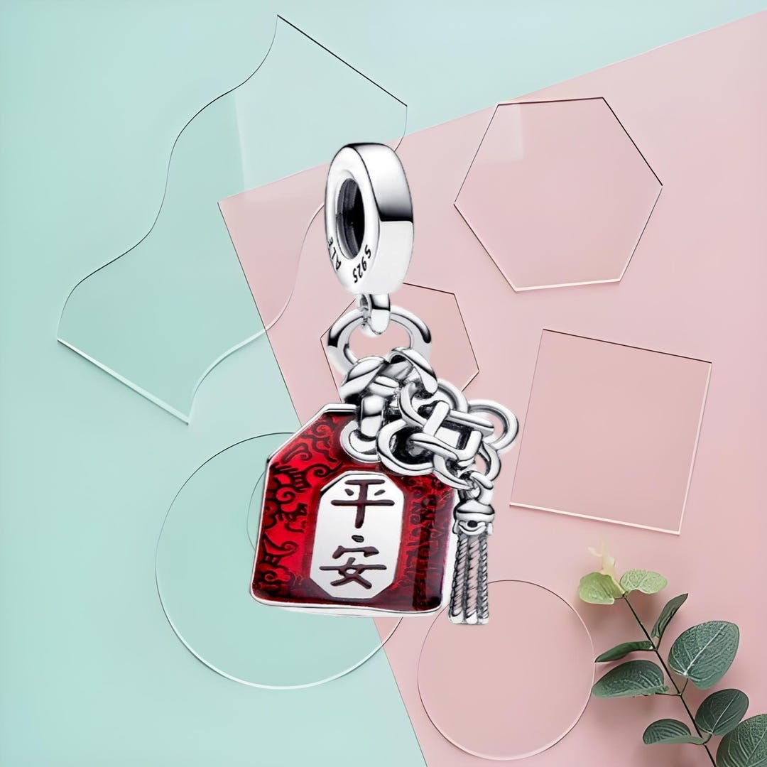 Lucky Amulet Double Dangle Charm,silver Charms,pandora Charm,bracelet ...