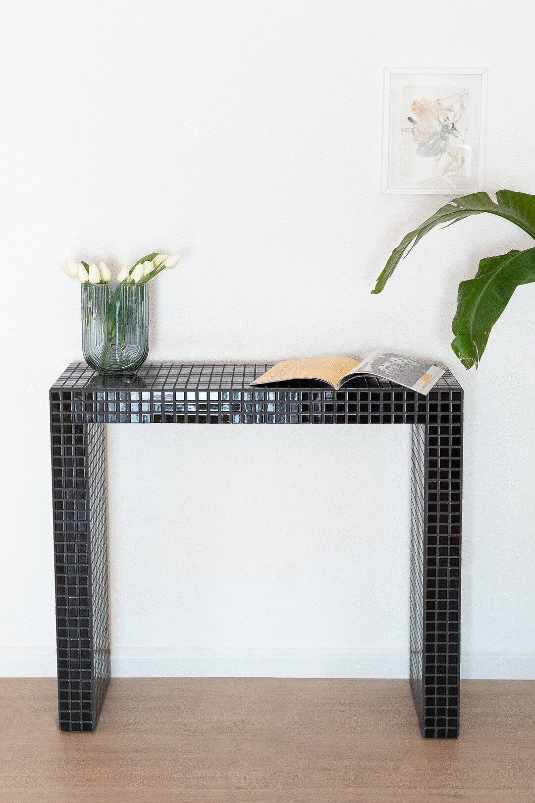 Tile Console Table, Tile Shelf, High Console, Tile Table Design, Tile ...