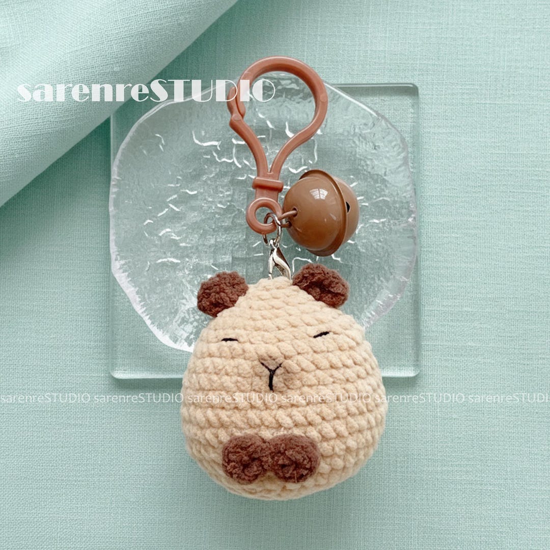 Sew Capybara Crochet Pattern, Crochet Capybara With Bag Keychain, Easy ...