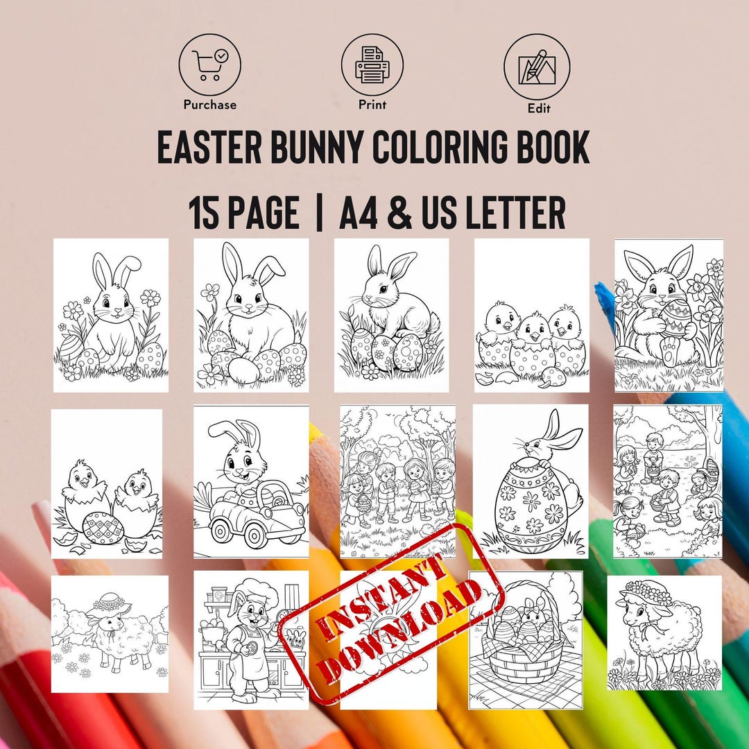 Easter Coloring Book | Eastern Coloring | Coloring Book | Easter Book ...