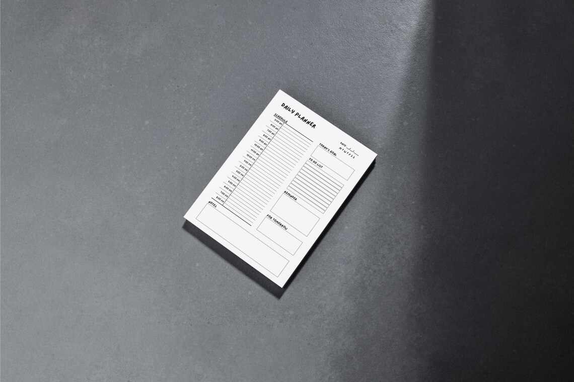 Printable Daily Planner PDF | A4 & A5 Size | Fillable PDF | Minimalist ...