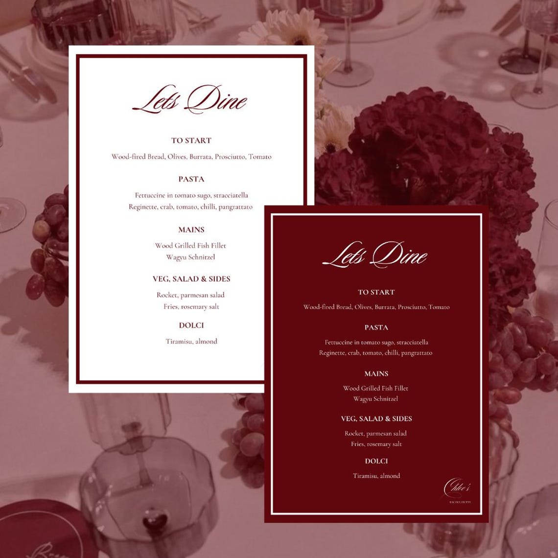 Bachelorette Party Menu | Digital Template - Etsy