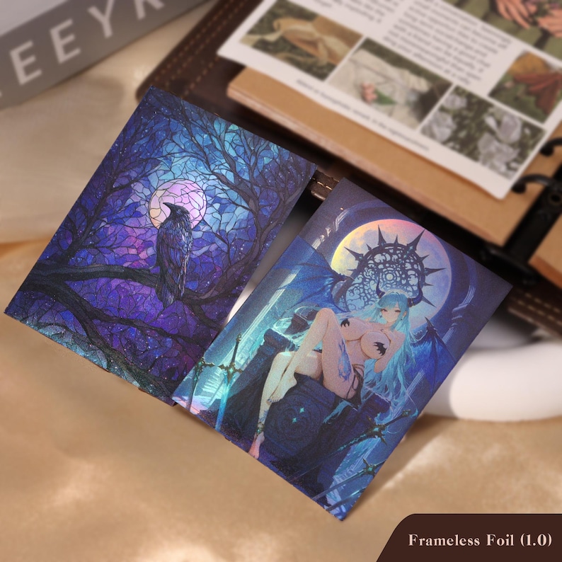 Mtg | Tcg Dark Gothic Anime Girl Waifu Matte or Foil Finish Sleeves ...
