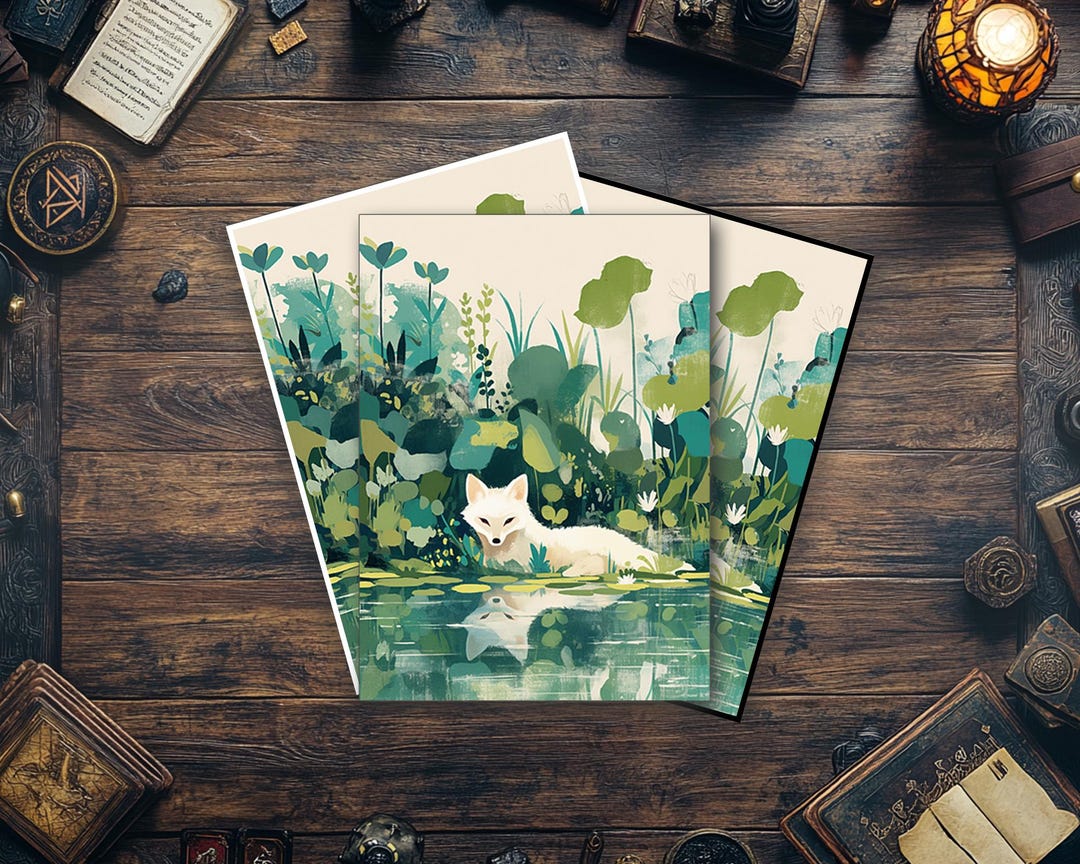Mtg Card Sleeves,white Fox Card Sleeves,top Quality and Detailed Magic ...