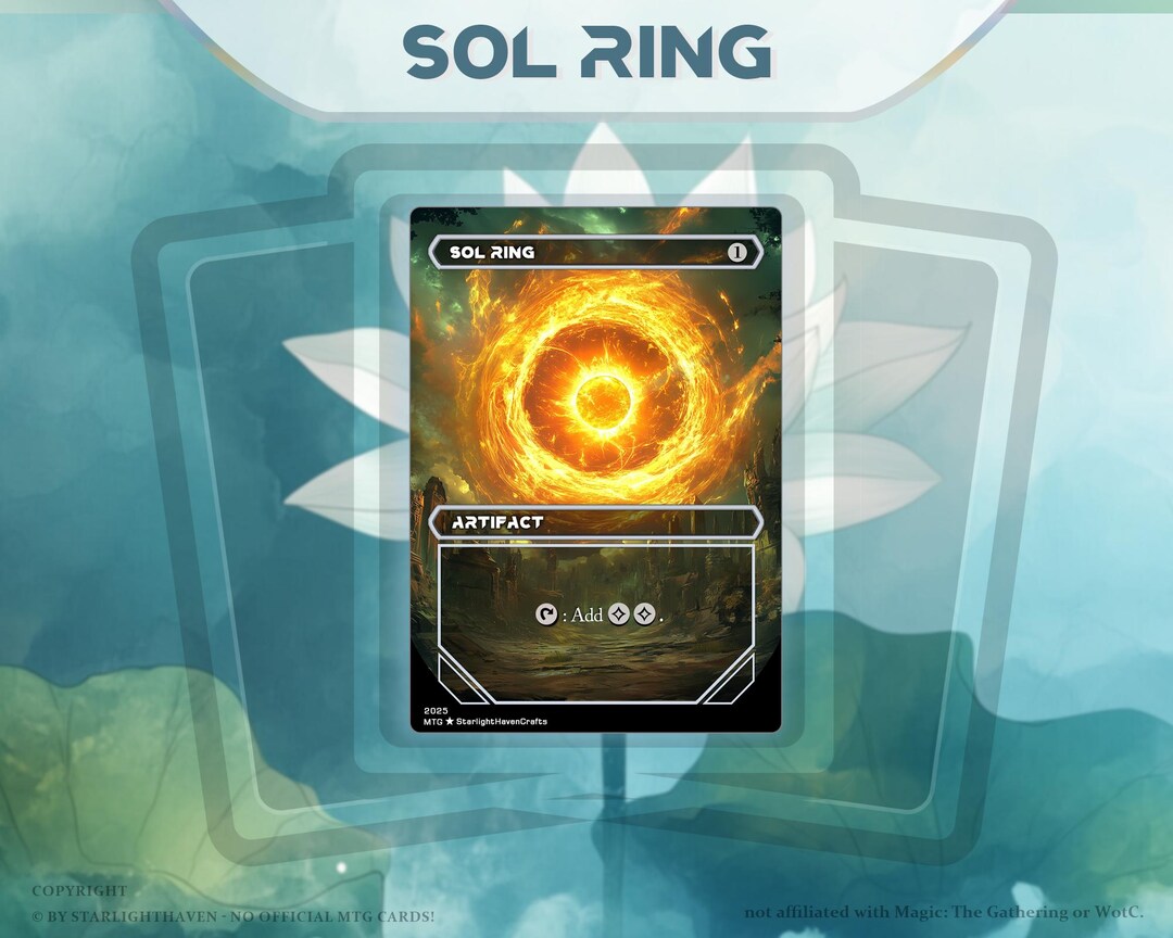 Sol Ring MTG Cards, Art MTG Card,proxy Commander Deck,custom Proxy Card MTG, Commander Proxy ...
