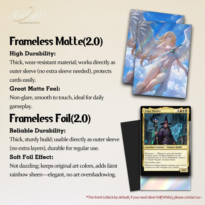Mtg Card Sleeves,angel Waifu Tcg Card Sleeves,mtg Accessories,matte ...
