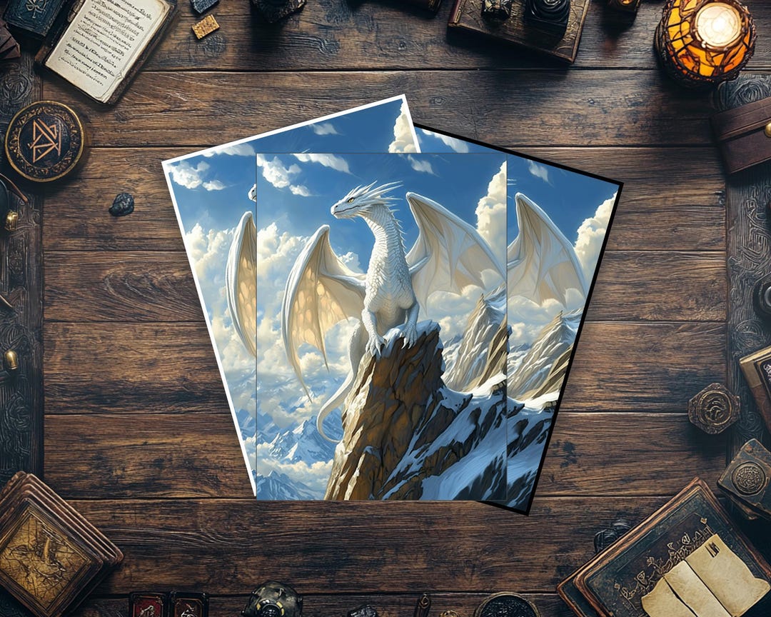 Mtg Card Sleeves,white Dragon Card Sleeves,top Quality and Detailed ...