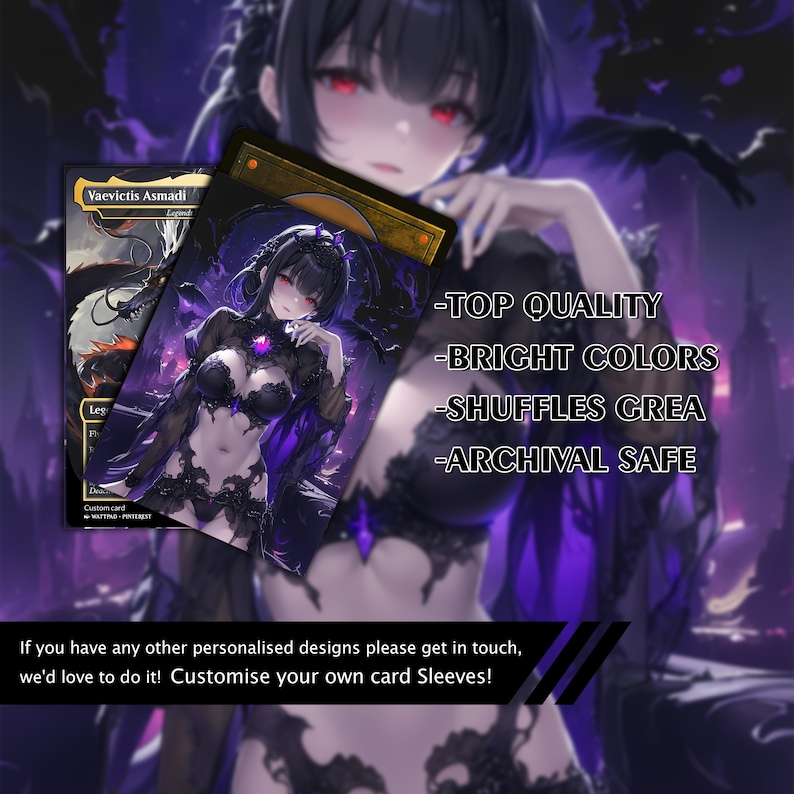 Mtg Card Sleeves Anime Waifu Card Sleeves Top Quality Magic Sleeves