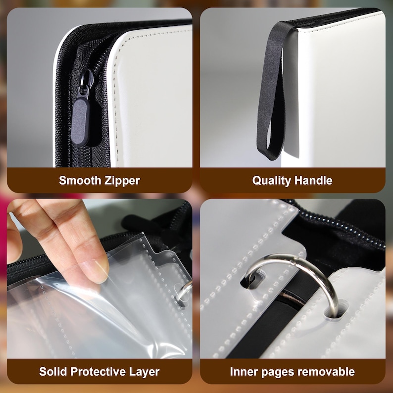 4 and 9 Pocket Trading Card Binder, Neon Green Black Hole Space ...