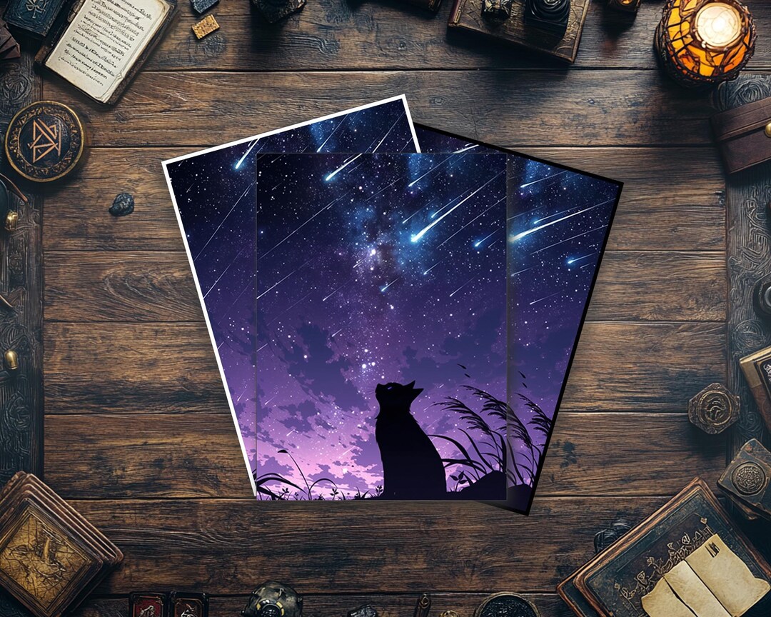 Mtg Card Sleeves,starry Sky and Cat Card Sleeves,top Quality and ...
