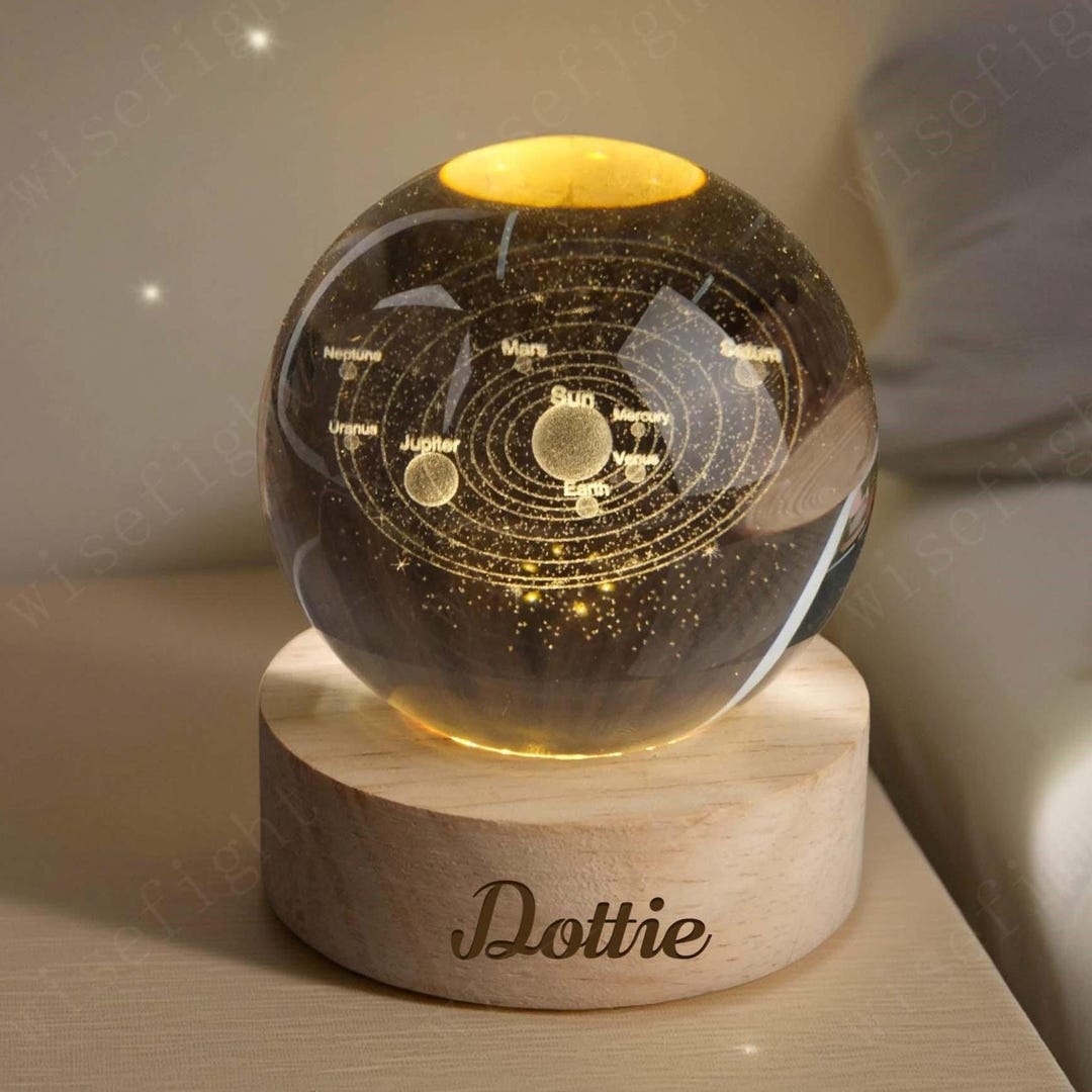 Custom Solar System Night Light, Galaxy Globe Light, Milky Way Night ...