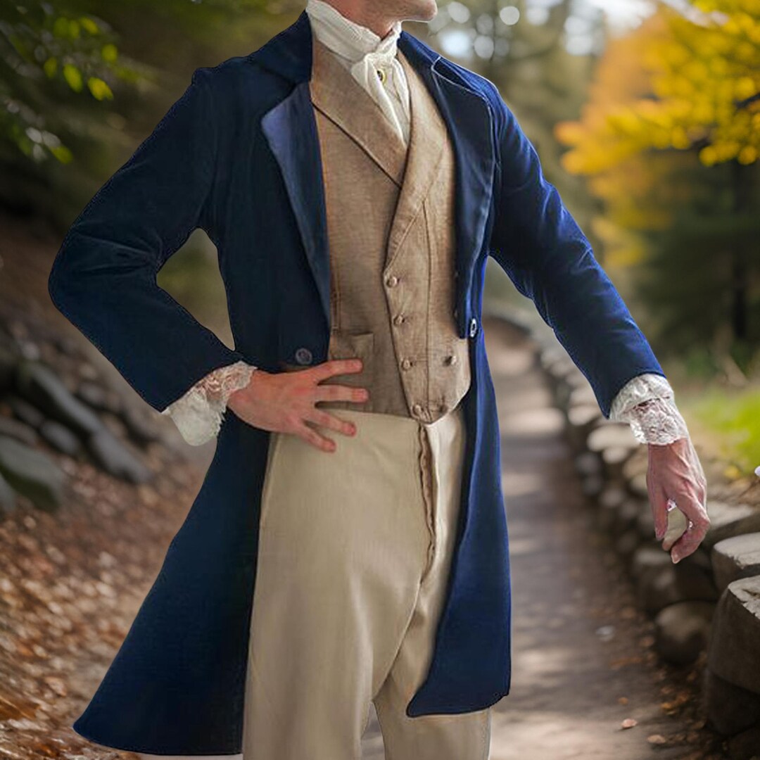 New British Army Navy Blue Tailcoat Coat, Men's Fashion Military Coat ...