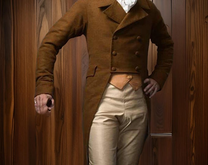 Brown Wool Regency Tailcoat: 1800s Richard Jenkins Jacket - Etsy