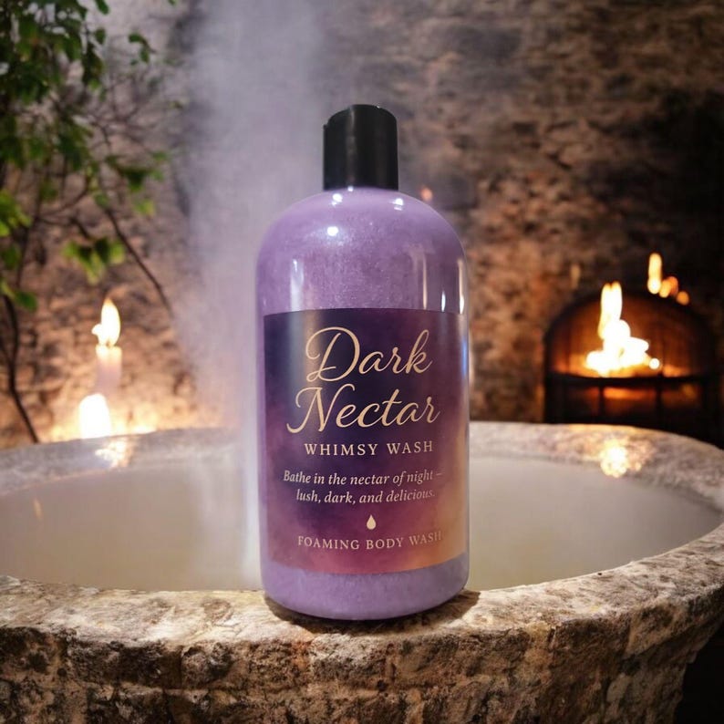 Dark Nectar Whimsy Wash- Sultry Foaming Body Wash With Black Amber ...
