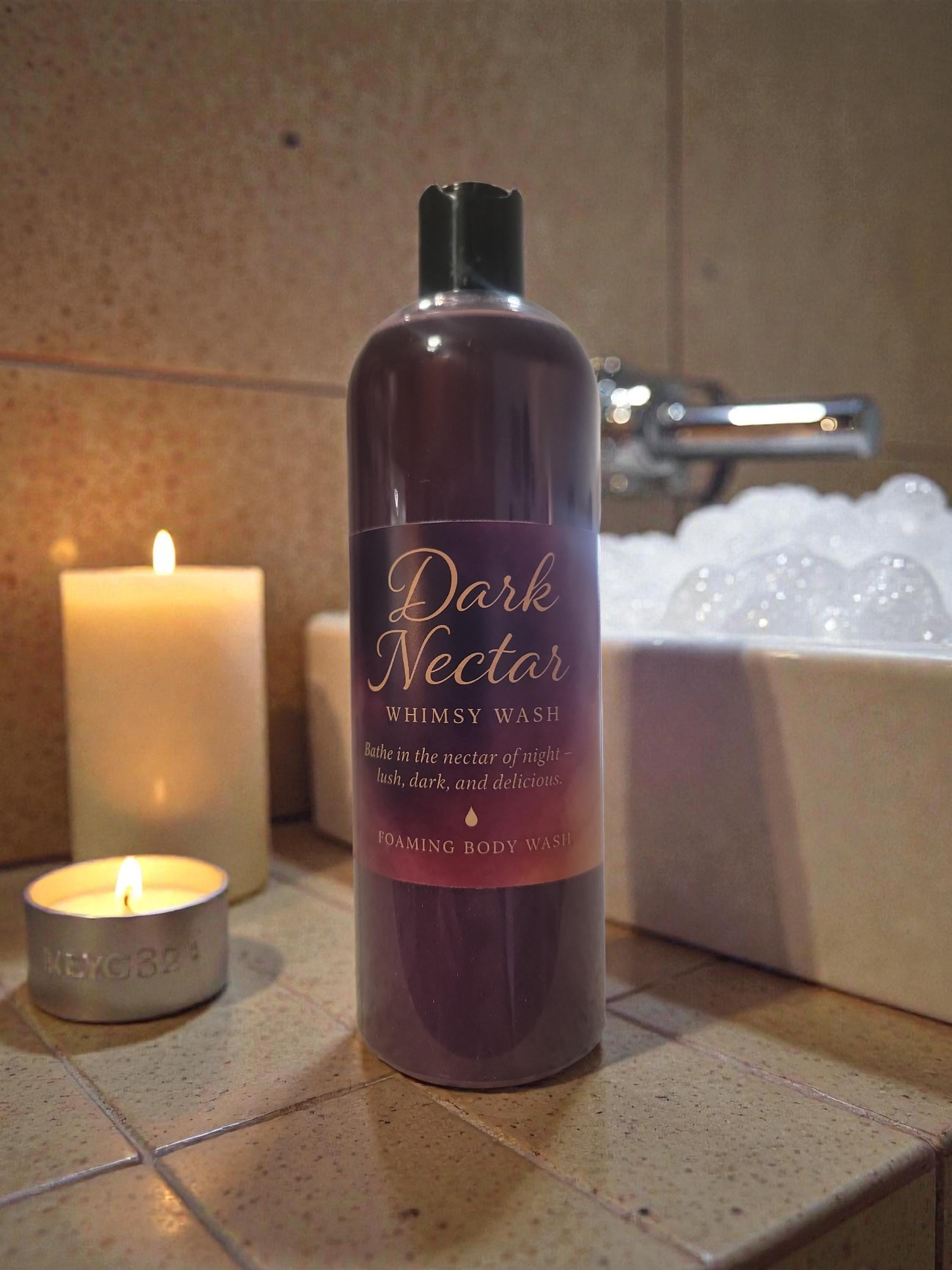 Dark Nectar Whimsy Wash- Sultry Foaming Body Wash With Black Amber ...