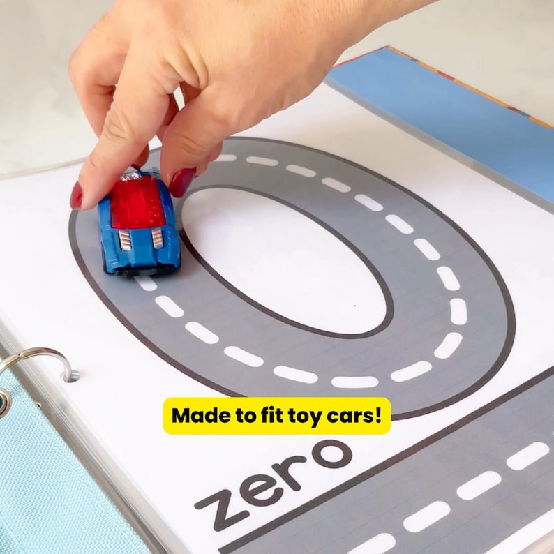 Race Car Busy Book Worksheet Printable | Learning Numbers Tracing for ...