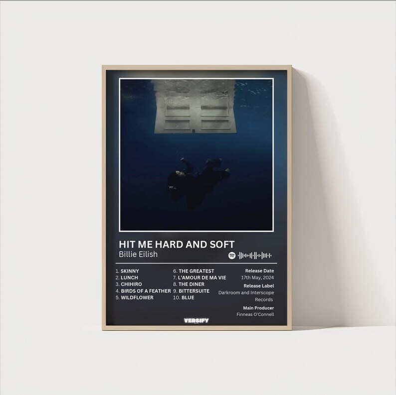 Billie Eilish Poster, Hit Me Hard and Soft Album, Billie Eilish, Album Cover Poster, Music ...