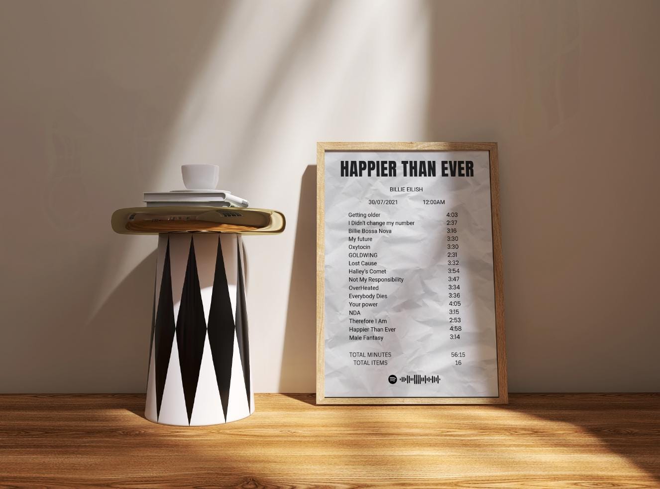 Billie Eilish Album Poster, Music Poster, Receipt Poster, Aesthetic ...