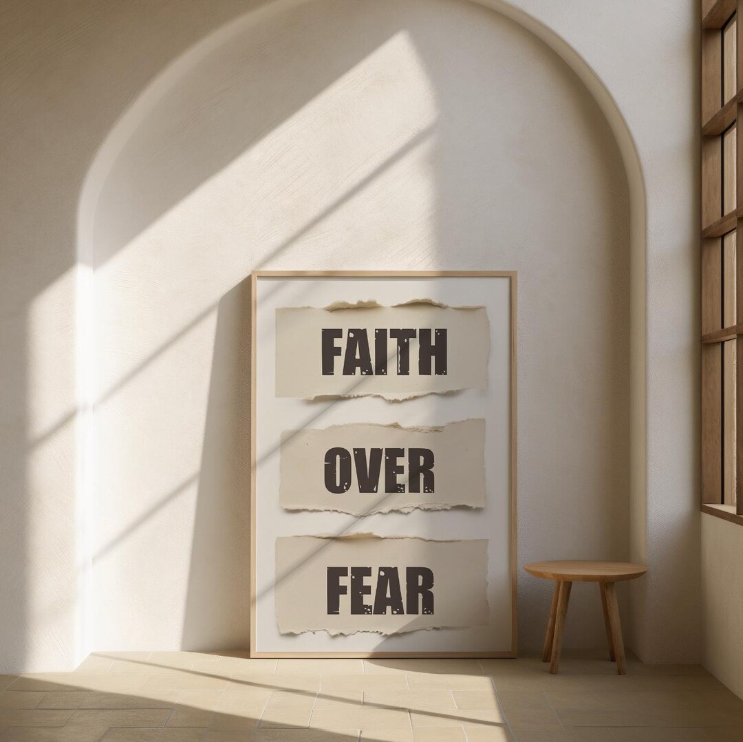 Religious Posters, Christian Posters, Faith Over Fear Poster, Poster ...