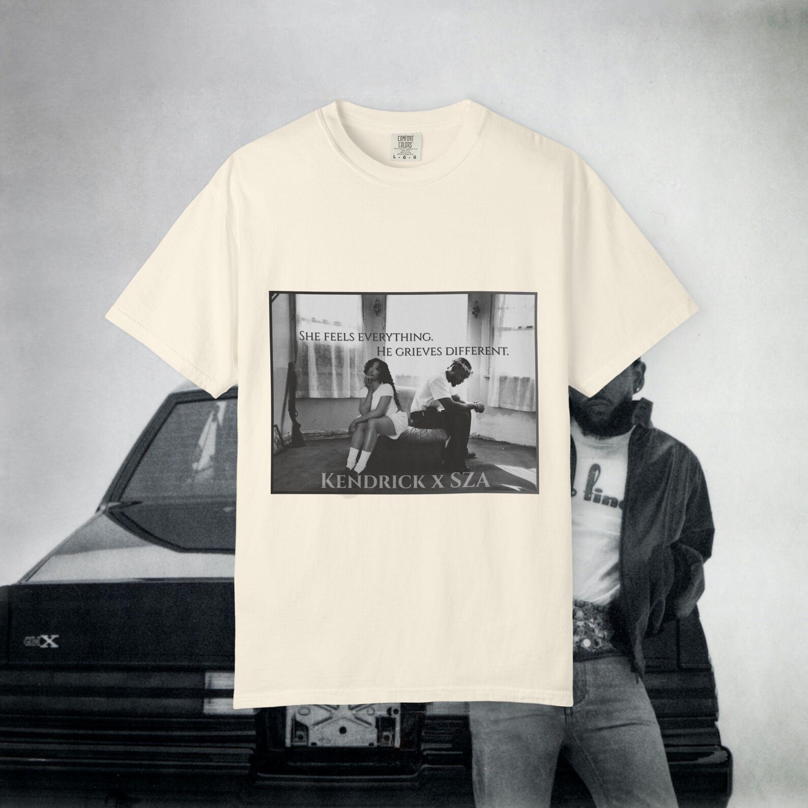 Kendrick Lamar X SZA Emotional Portrait Tee | Comfort Colors 1717 ...