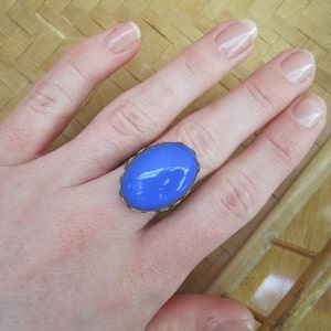 Large Mood Ring in Antique Brass - Etsy