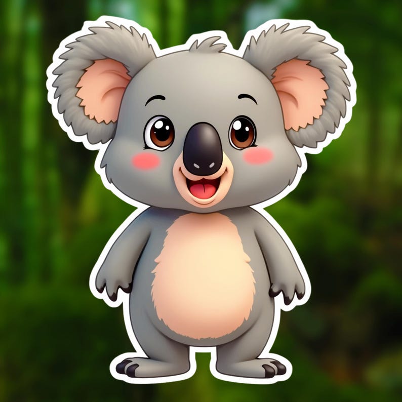 6 Cute Koala Digital Stickers | Printable PNG + Goodnotes Files ...
