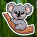 6 Cute Koala Digital Stickers | Printable PNG + Goodnotes Files ...
