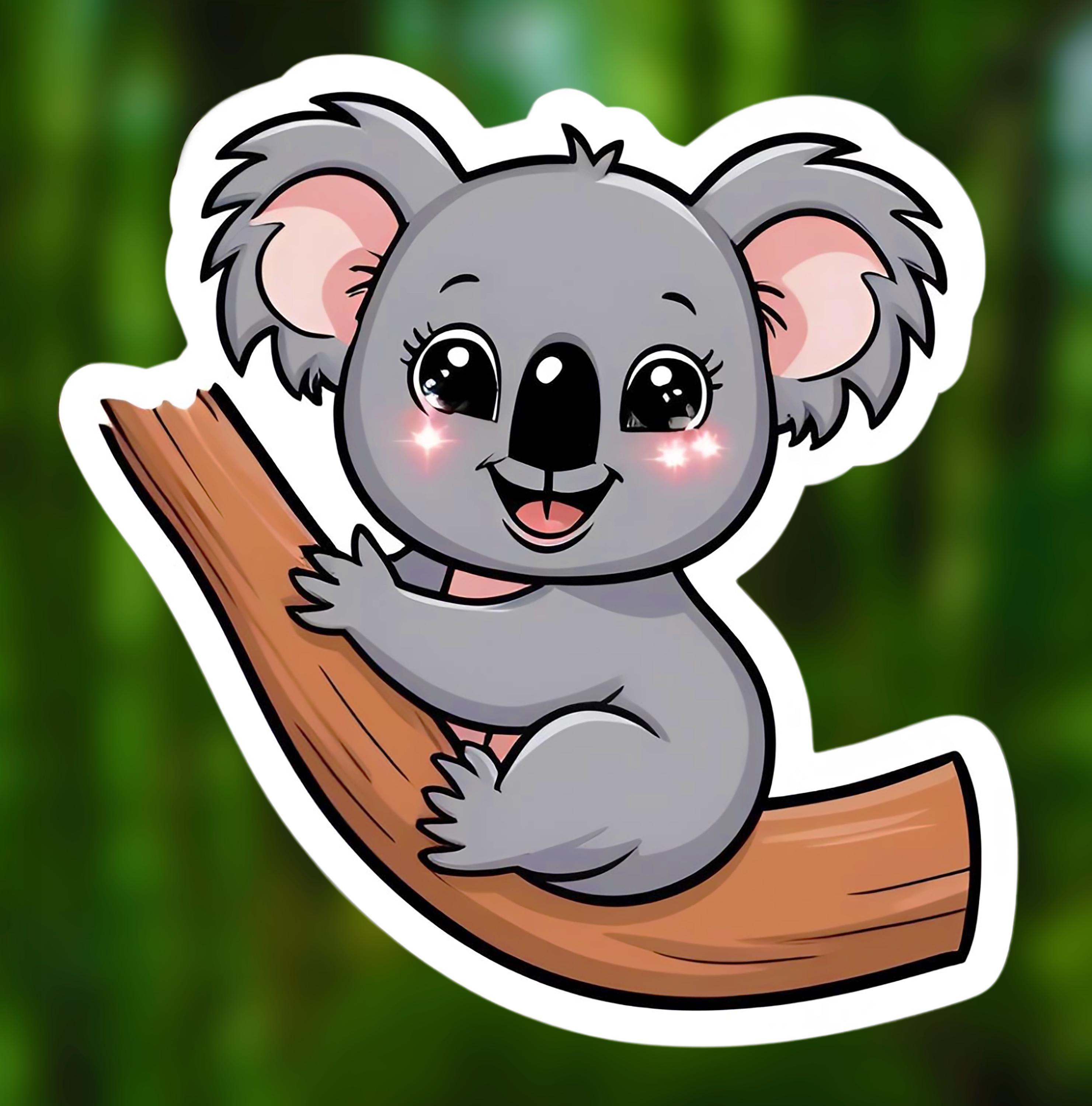 6 Cute Koala Digital Stickers | Printable PNG + Goodnotes Files ...