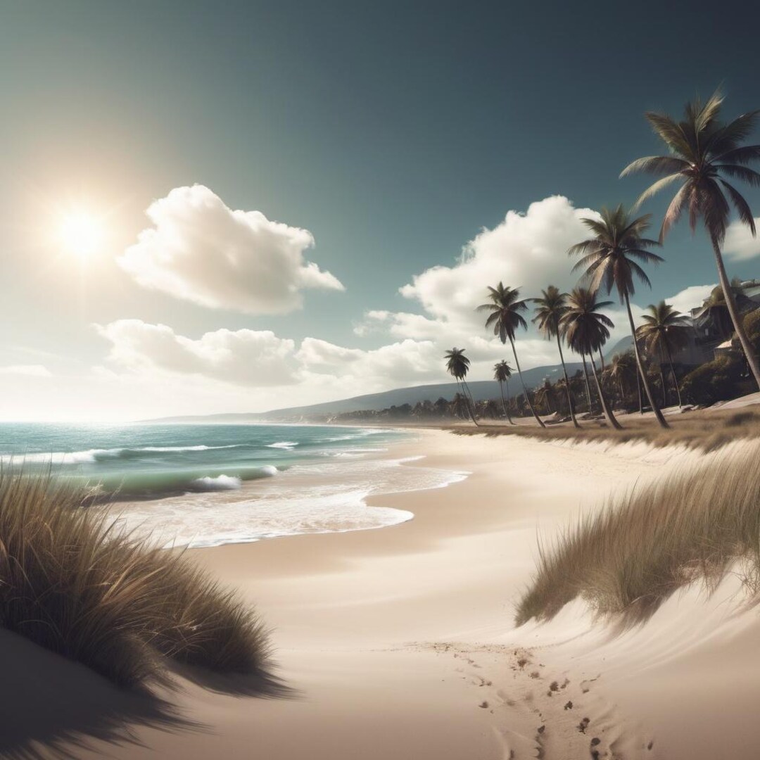 Playa, Cuadro Digital Artístico Original - Etsy