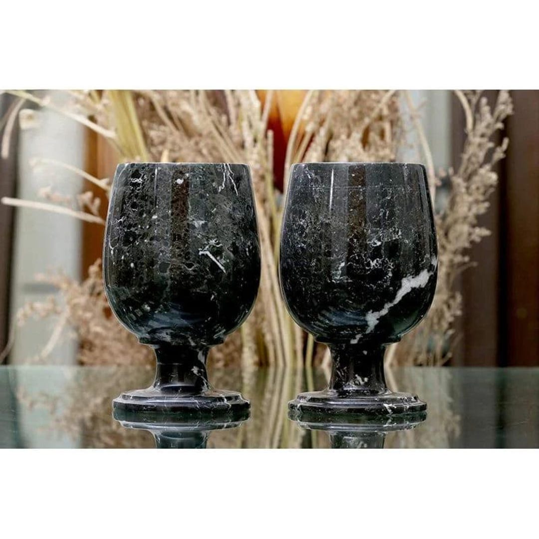 Hand-carved Onyx Wine Goblets – Luxury Drinkware Set of 6 - Etsy