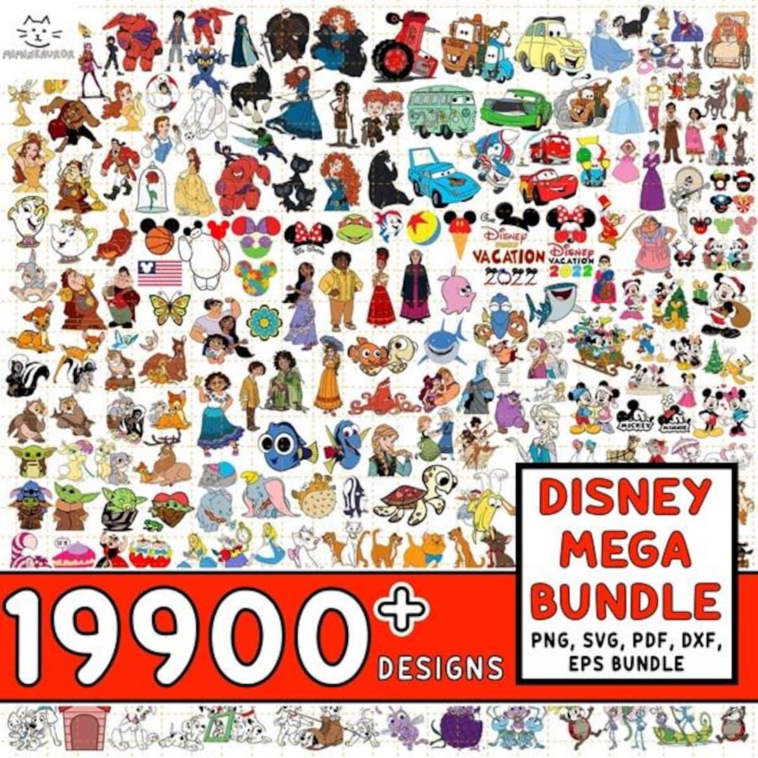 Mega Mickey & Friends Png Bundle | Family Vacation Png | Family Trip ...