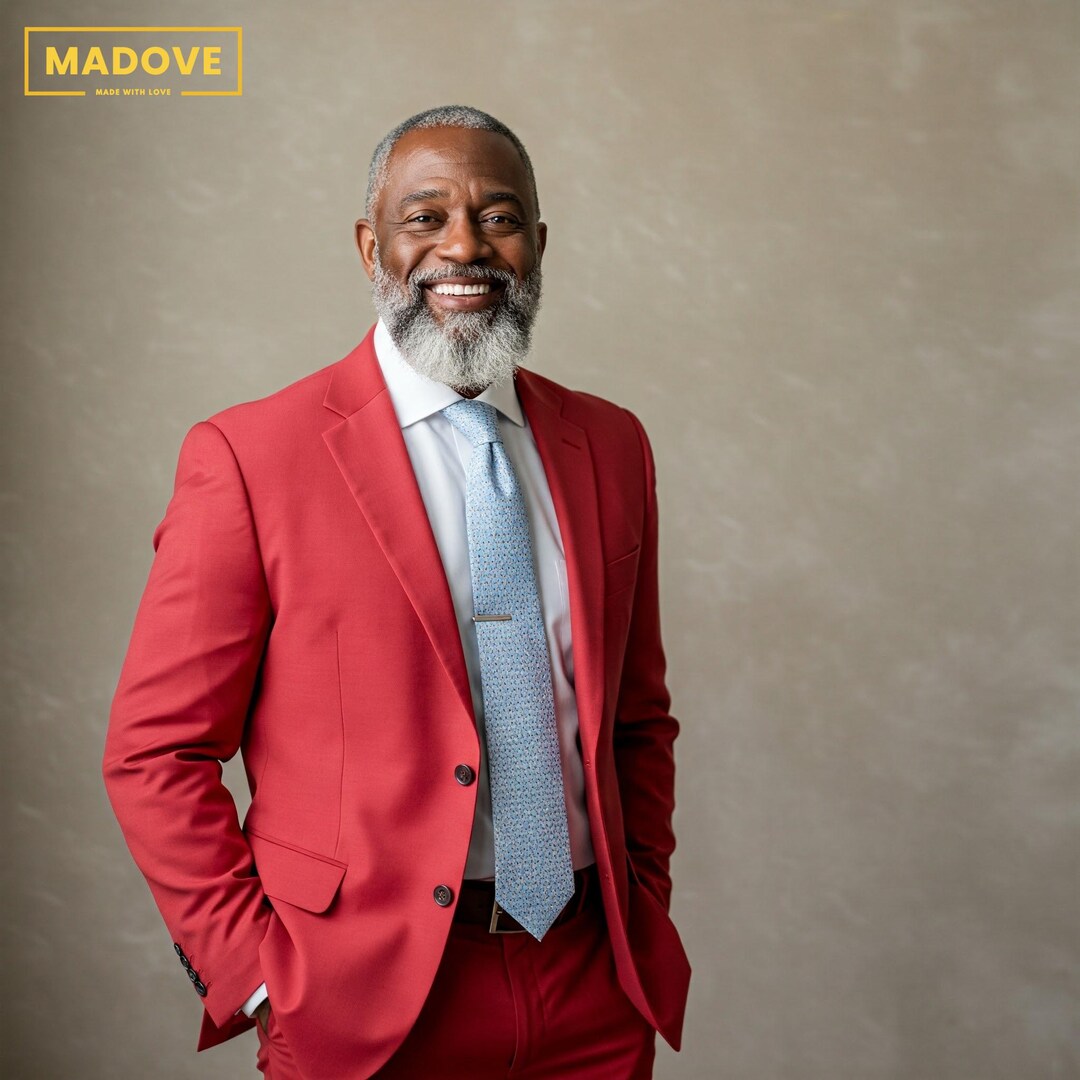 Men's Custom-tailored Red Suit: Slim Fit Wedding & Formal Wear - Etsy