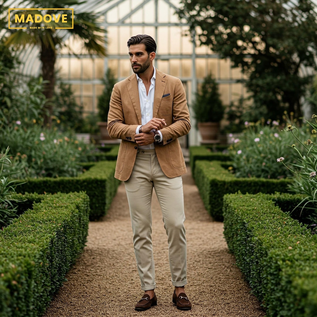 Men's Light Brown Suit: Custom Tailored 2-piece Formal Wear - Etsy