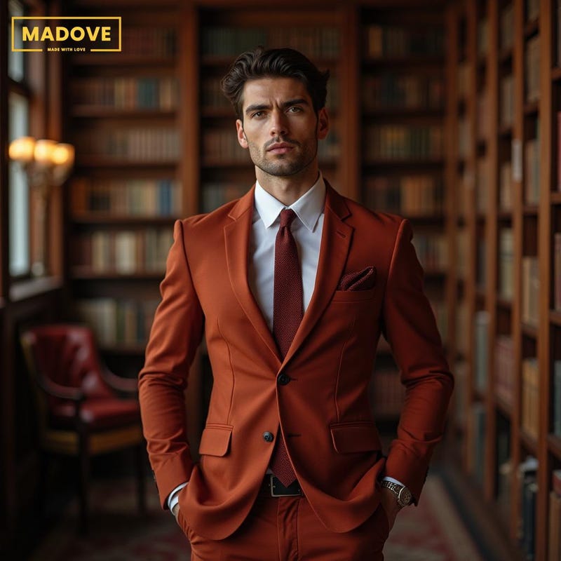 Rust Suit Men - Etsy