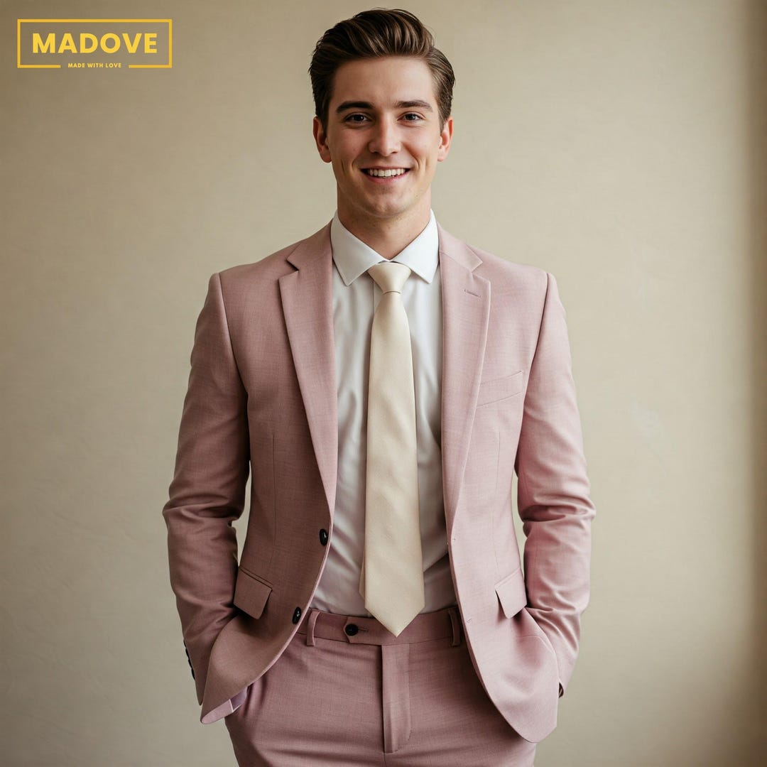 Men’s Pastel Pink 2-piece Suit | Custom-tailored Wedding & Formal Wear ...