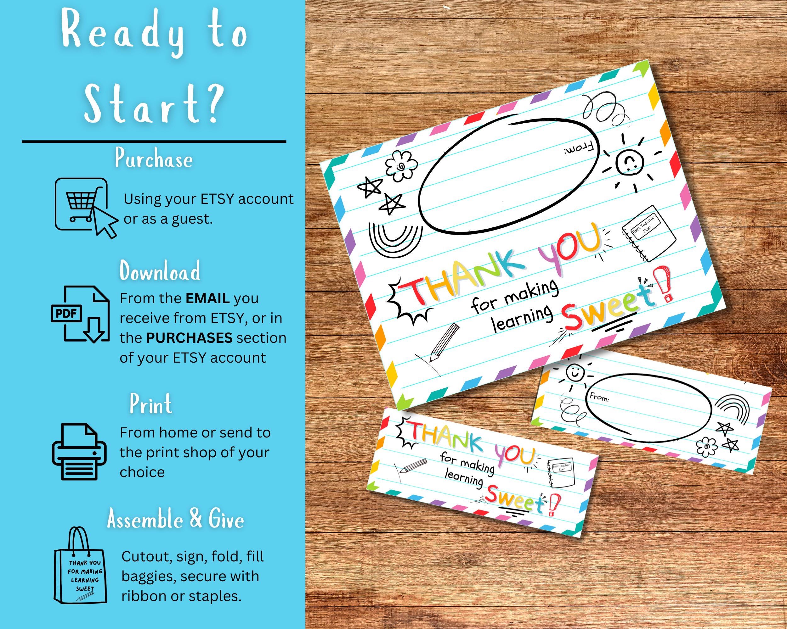 Teacher Appreciation Printable Bag Topper, Teacher Appreciation Tag ...