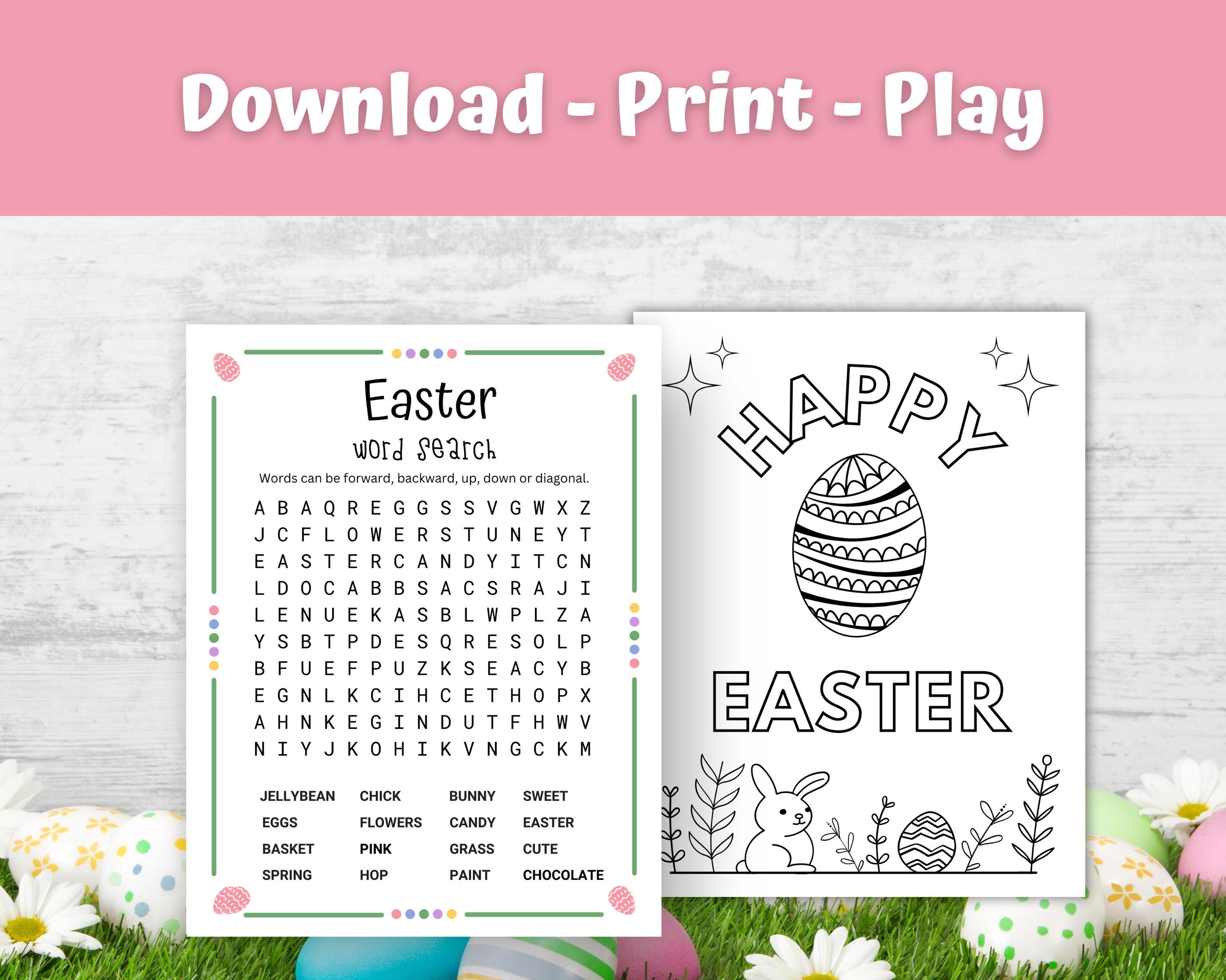 Easter Games Printable, Third Grade, Word Search, Crossword Puzzle ...