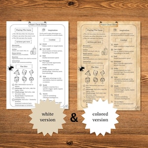 DnD 5e Beginner’s Cheat Sheet – Quick-Reference Guide for New Players ...