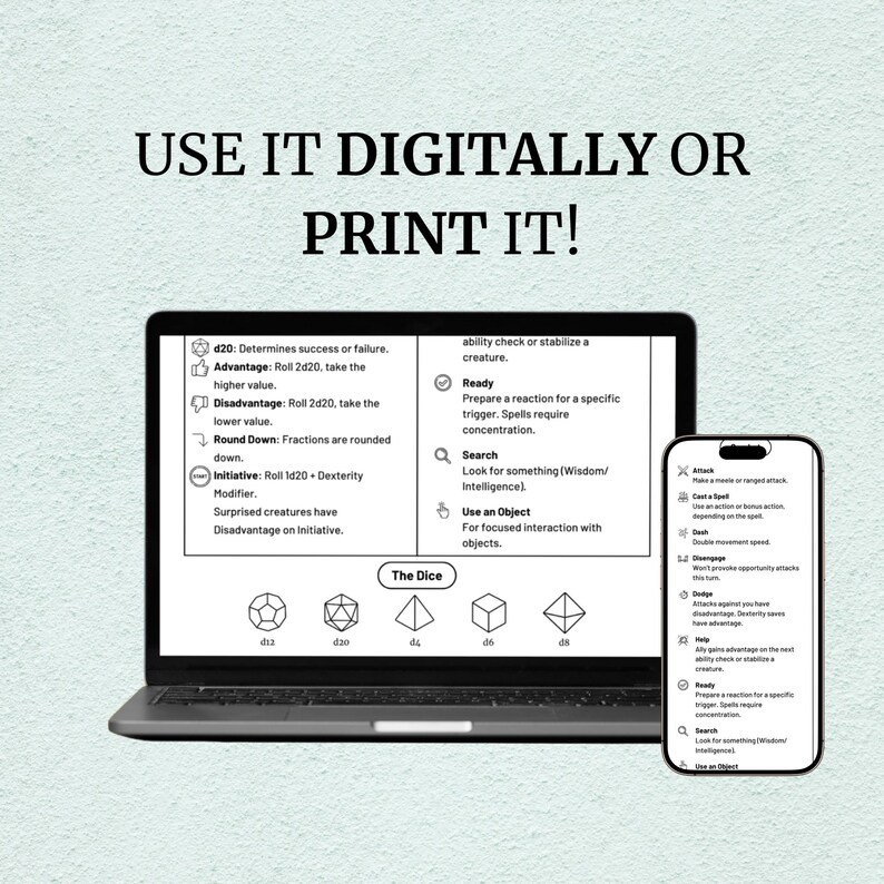 Dnd 5e Beginner Cheat Sheet PDF – Quick Reference Guide for New Players ...