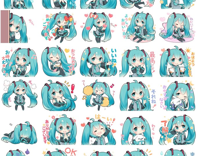 Cute Vocaloid Emotes for Twitch Youtube Discord | P2U Emotes | Rin Len ...
