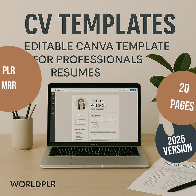 CV Templates Editable Canva Template for Professional Resumes - Etsy