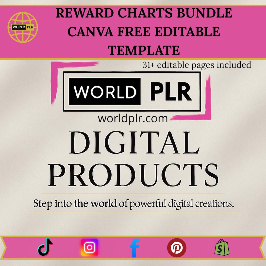 Reward Charts Bundle Canva Free Editable Template - Etsy
