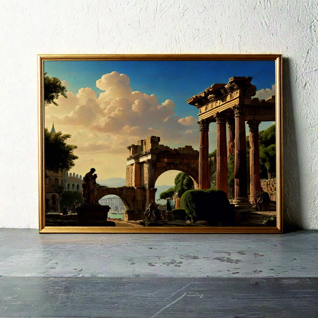 Vintage Wall Decor | Digital Download Ancient Roman Ruins Digital Art ...
