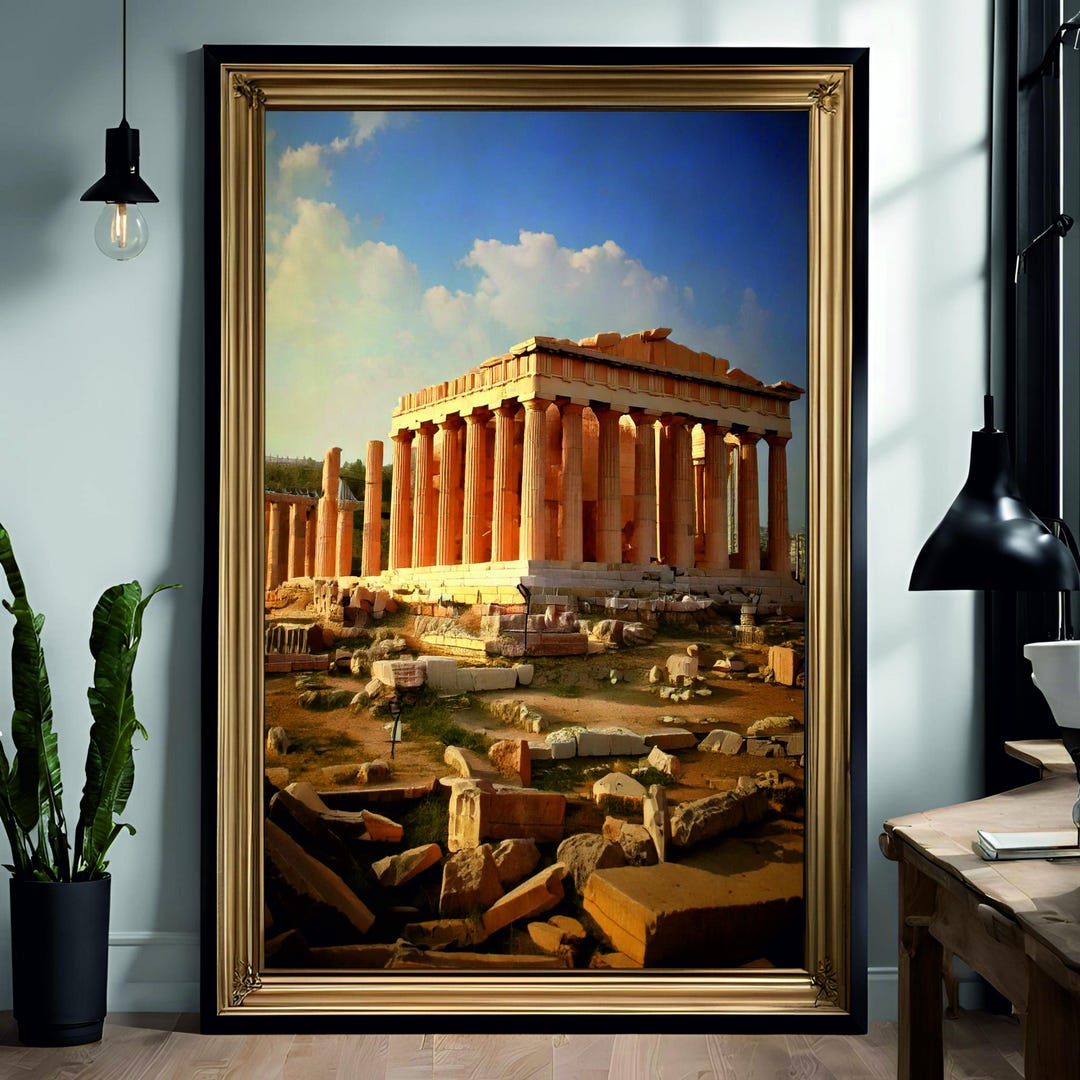 Parthenon Print, Ancient Greek Temple, Athens Acropolis Wall Art ...