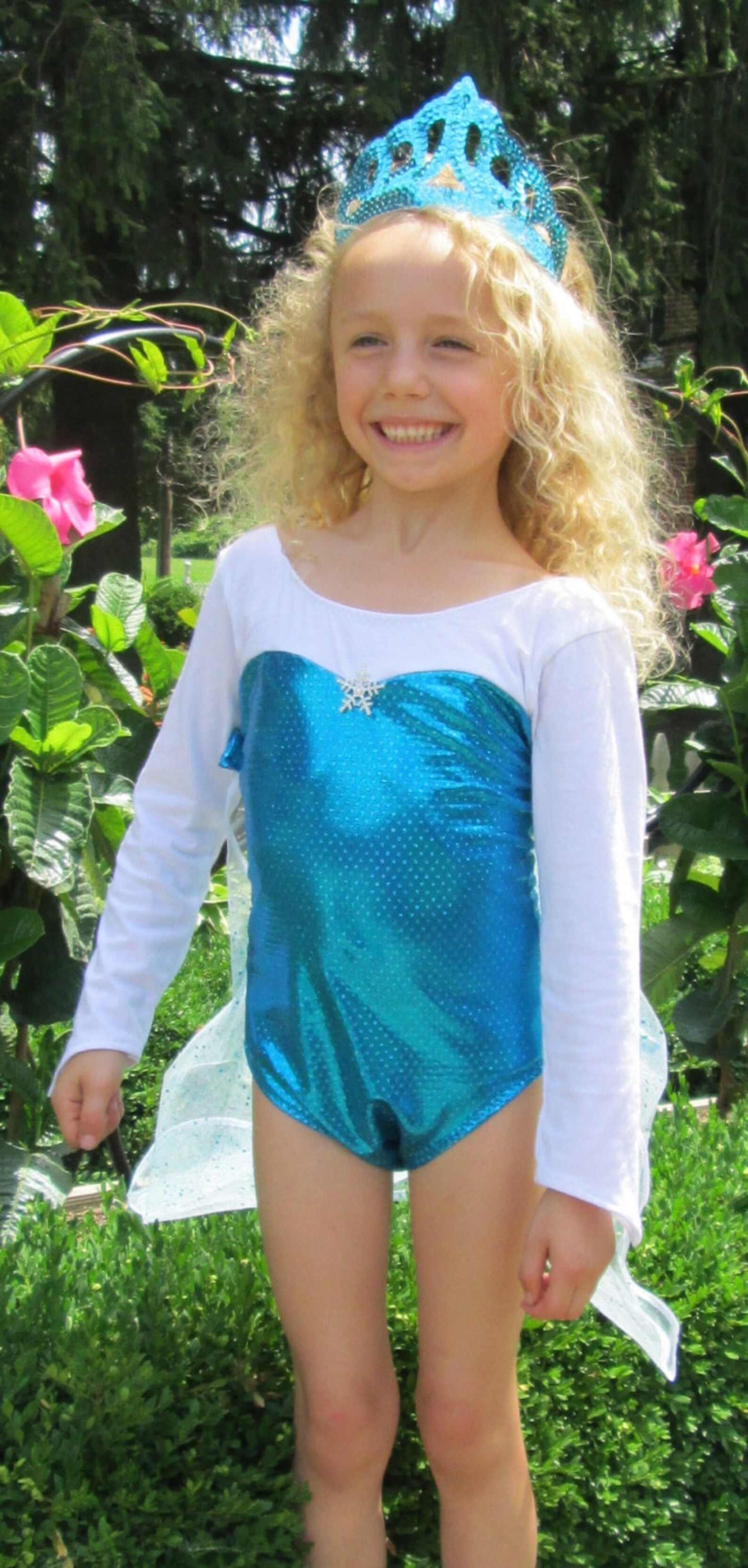 Elsa Frozen Ice Leotard Pdf Pattern Pattern Sizes Include Etsy