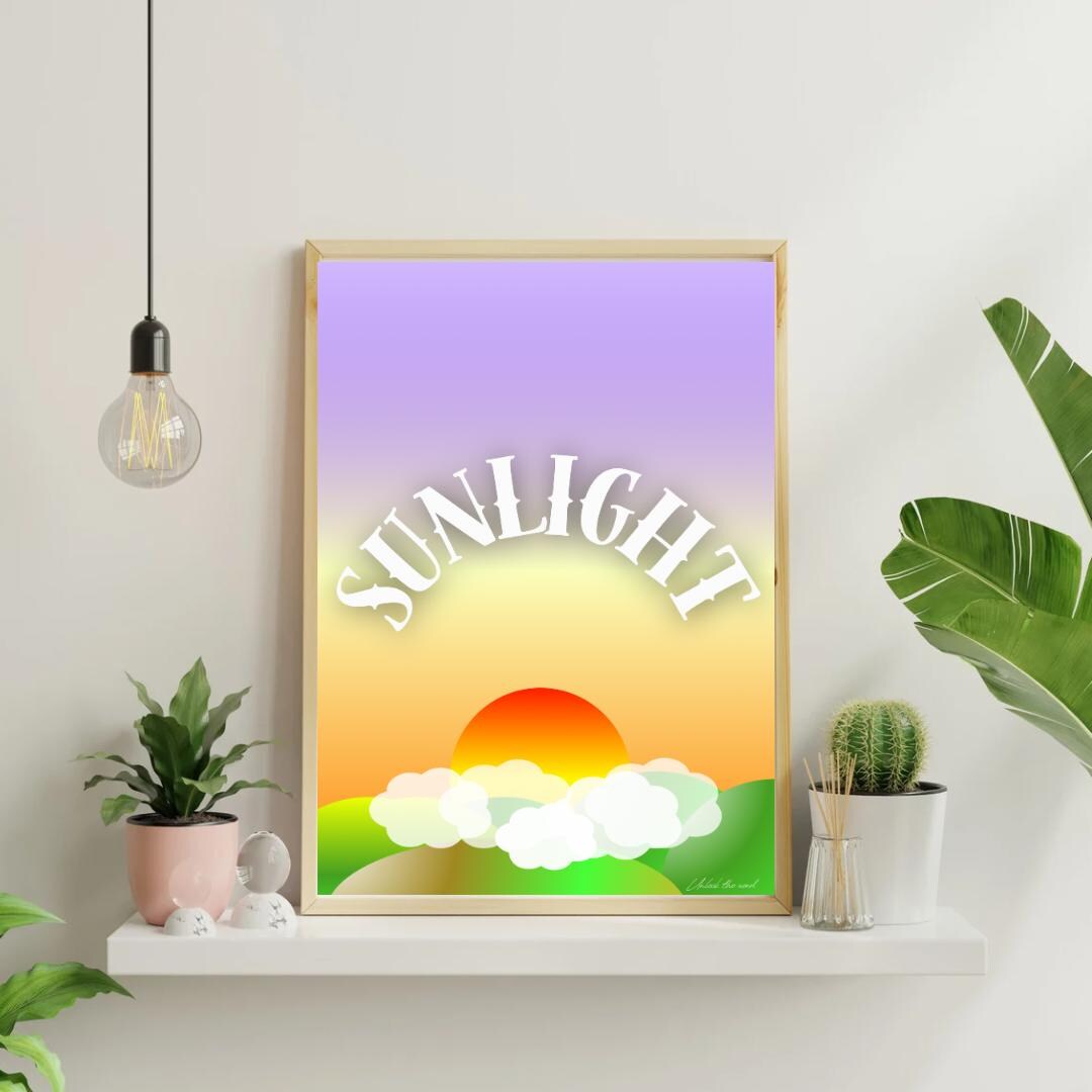 Sunlight Printable Wall Art, Minimalist Poster, Inspirational Digital ...