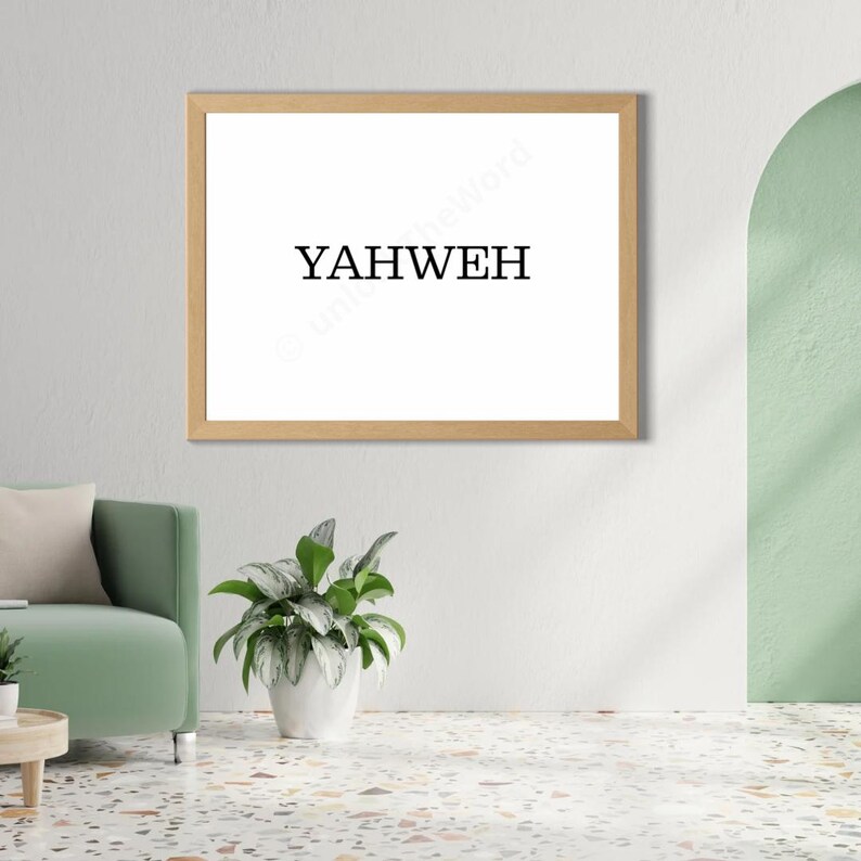 Yahweh Wall Art – Christian Printable | Powerful Name of God Poster ...